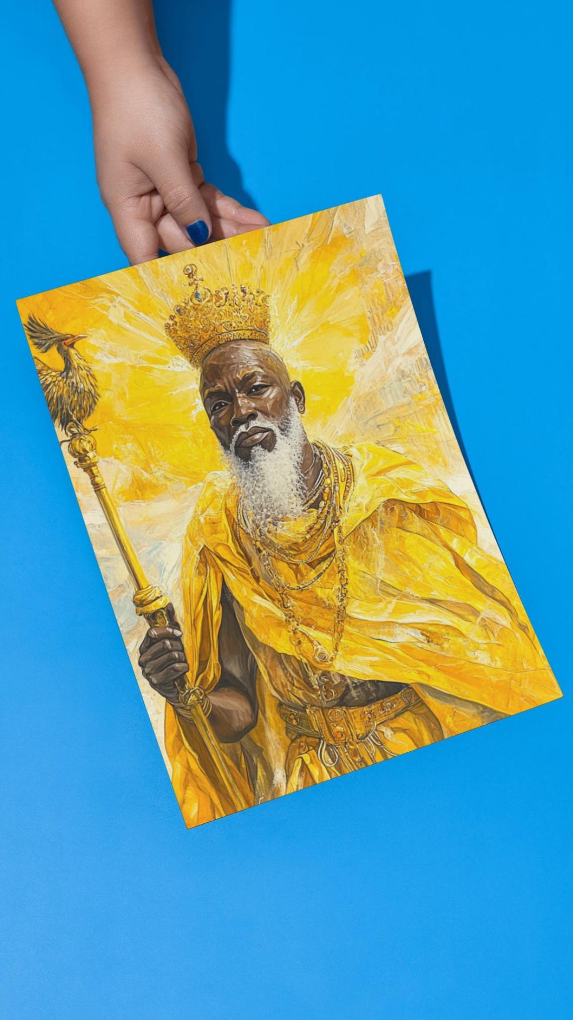 Osun Orisha Solar King Poster – Yoruba Art, African Royalty (digital ...