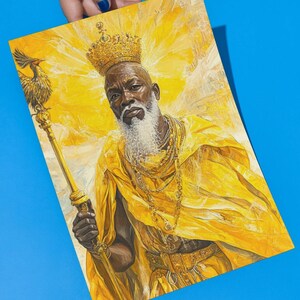 Osun Orisha Solar King Poster – Yoruba Art, African Royalty (digital ...