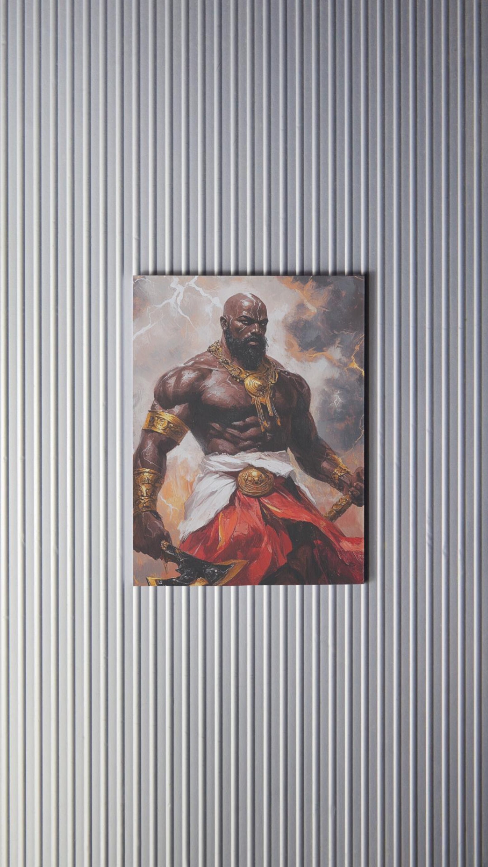 Shango Orisha Thunder God Printable Wall Art – Yoruba Warrior Spiritual ...