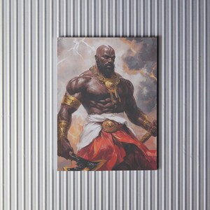 Shango Orisha Thunder God Printable Wall Art – Yoruba Warrior Spiritual Decor – African Altar ...