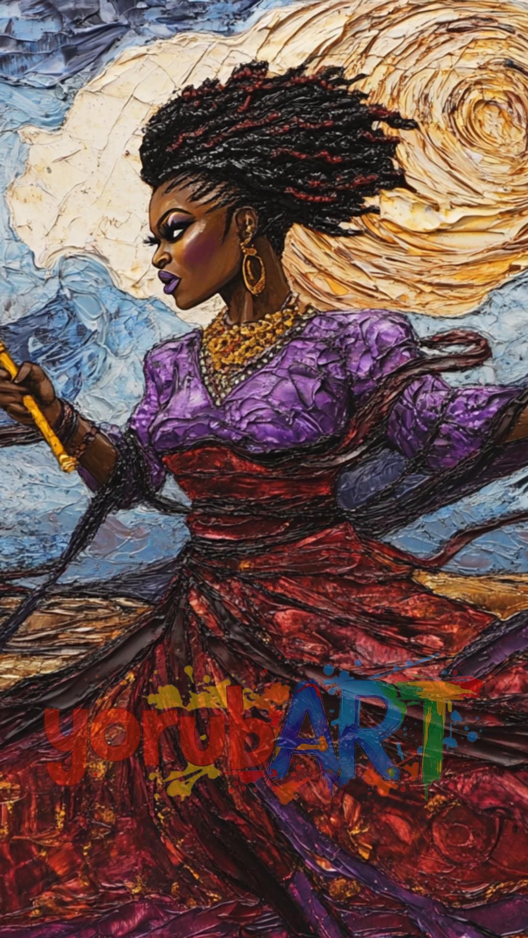 Oya Art Printable – Yoruba Orisha, African Spiritual Poster (digital ...