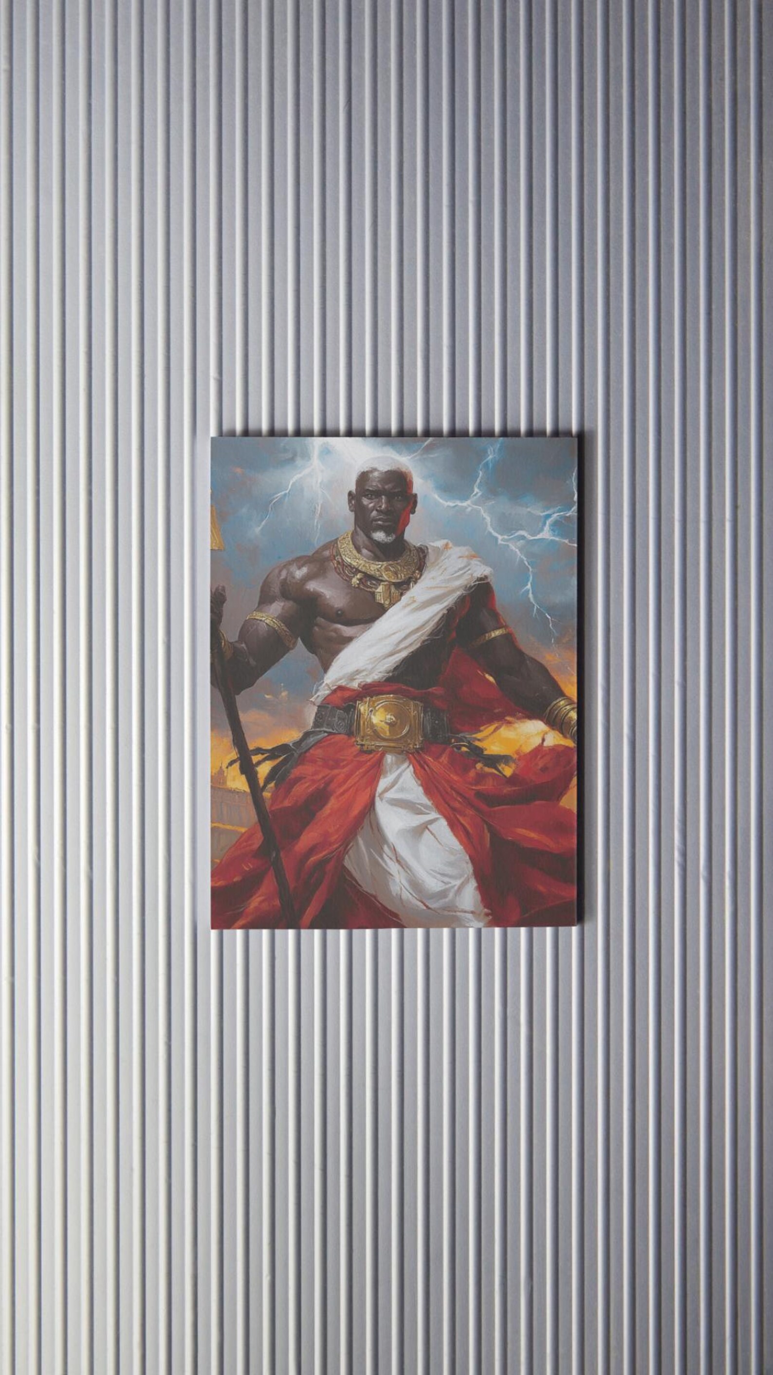 Shango Orisha Poster – Yoruba Thunder God, Afro Spiritual Art (digital ...