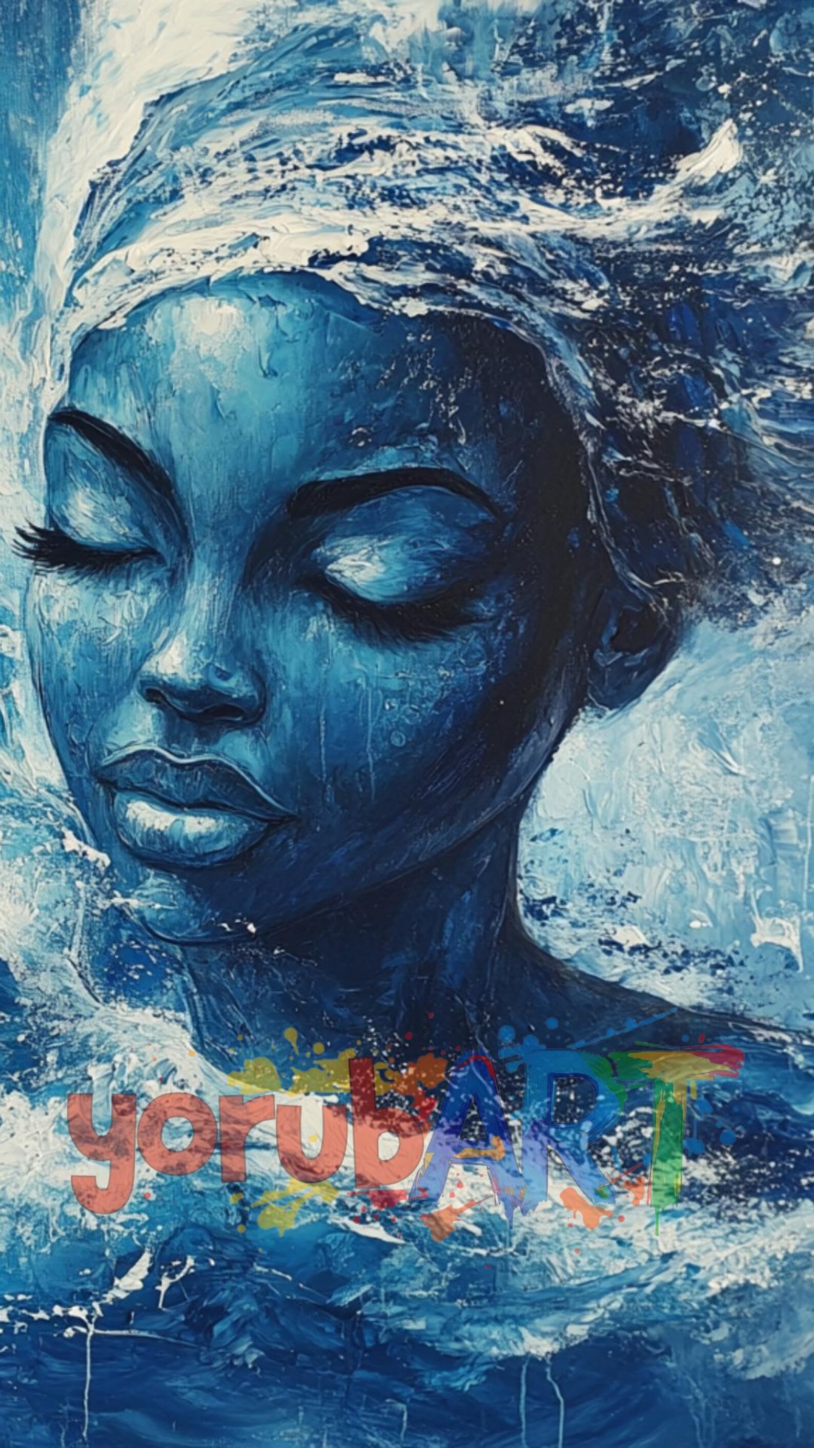 Ocean Dream Yemaya Printable Art – Yoruba Goddess Digital Wall Decor ...