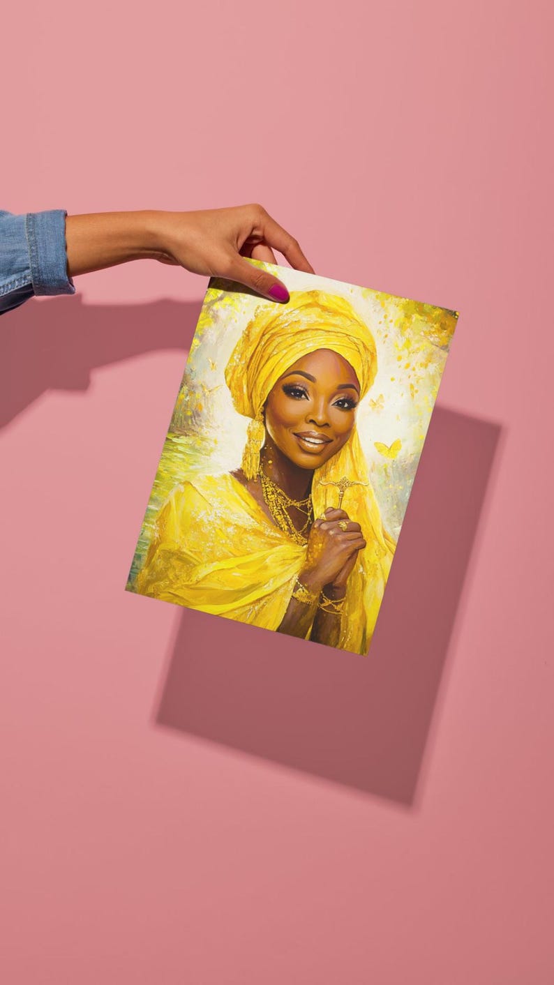 Oshun Butterfly Portrait – Yoruba Goddess Altar Decor (digital Download ...