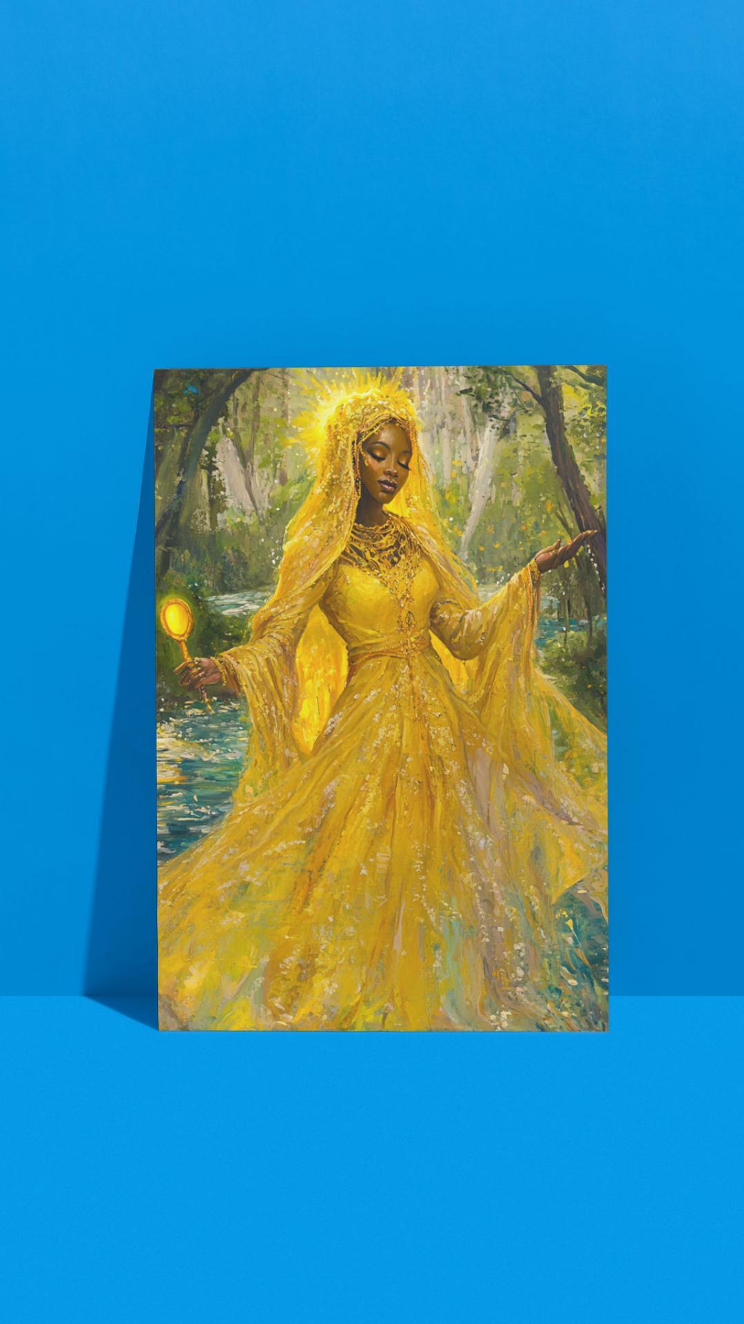 Oshun River Light Printable Wall Art – African Orisha Digital Goddess ...