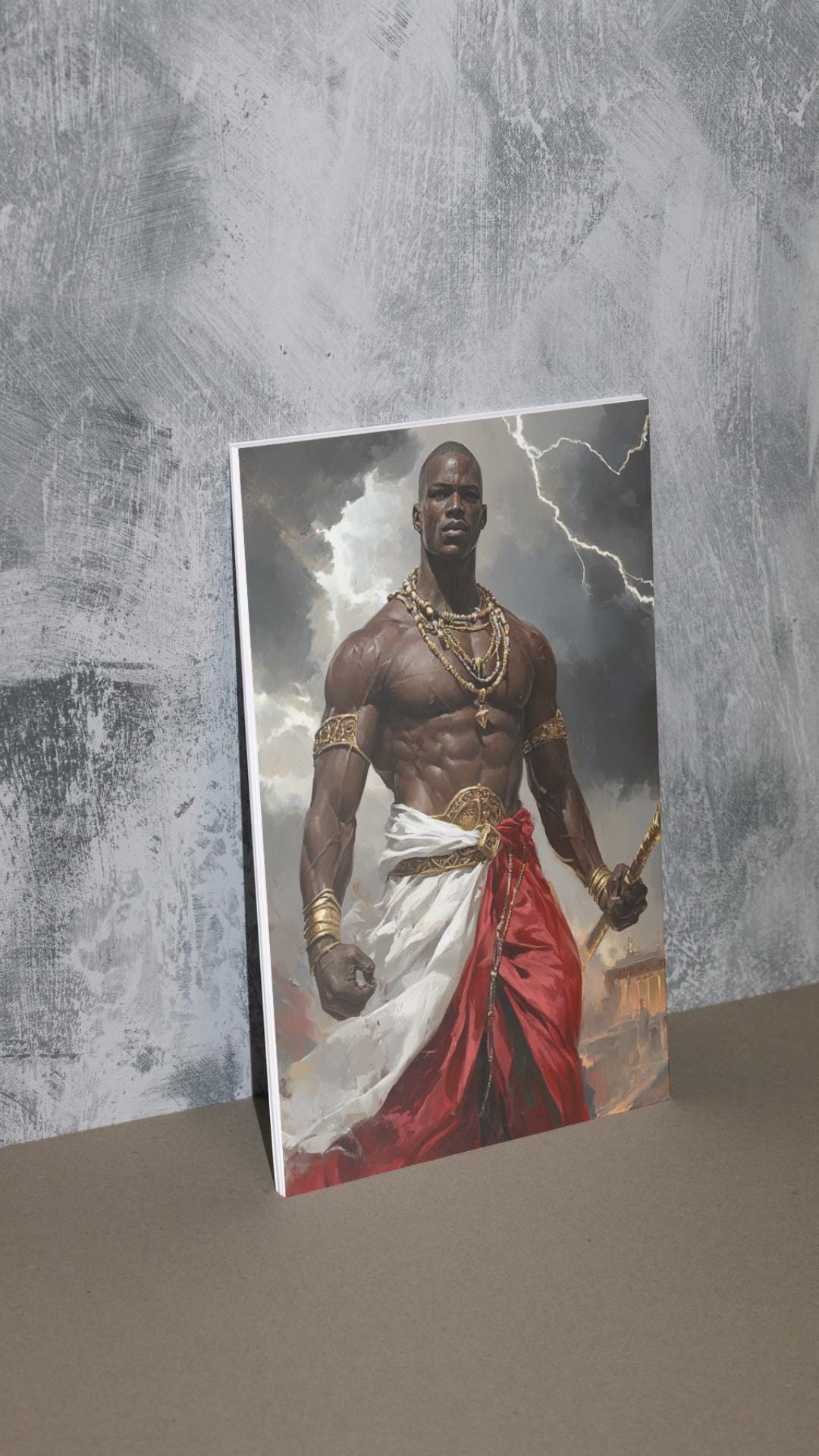 Shango Warrior Orisha Wall Art – Powerful Yoruba Thunder God Printable ...
