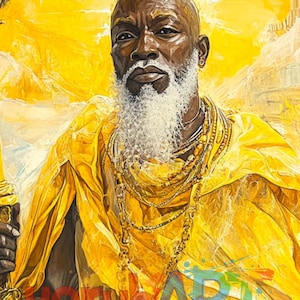 Osun Orisha Solar King Poster – Yoruba Art, African Royalty (digital ...