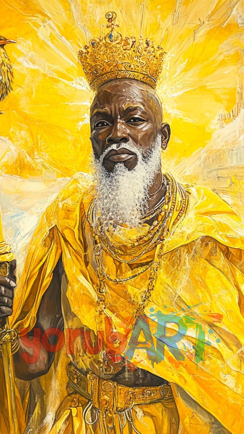 Osun Orisha Solar King Poster – Yoruba Art, African Royalty (digital ...