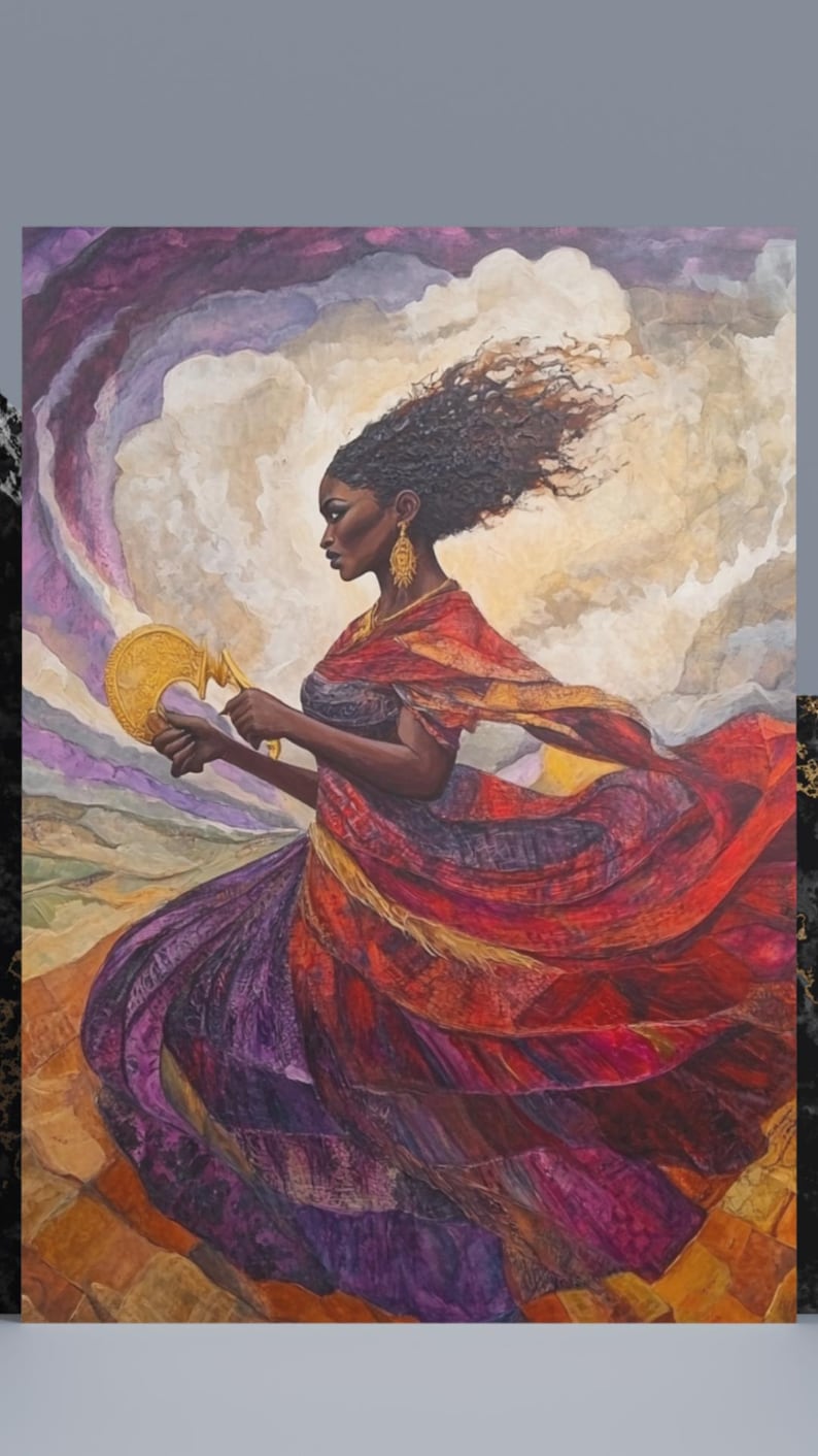 Oya Wall Art Printable – Divine Yoruba Orisha of Wind, Change and ...