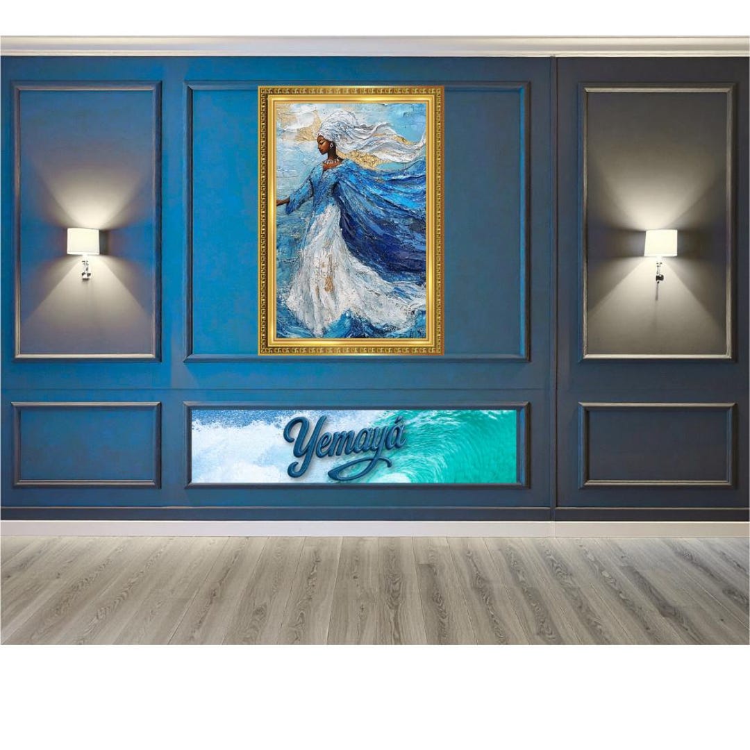 Yemaya Art Print | Yoruba Ocean Goddess, Santeria Altar Decor (digital ...