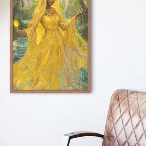 Oshun River Light Printable Wall Art – African Orisha Digital Goddess ...