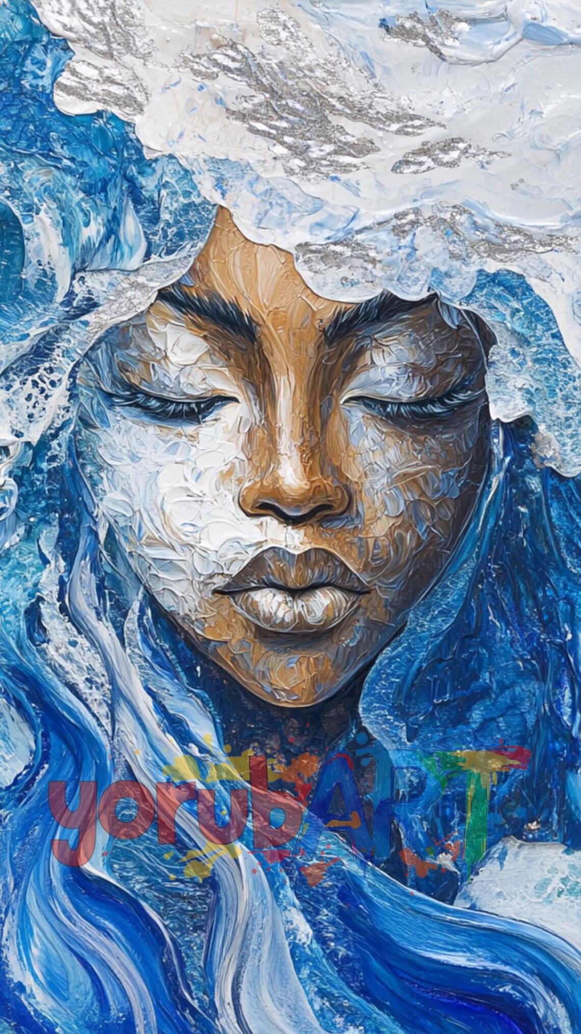 Yemaya Orisha Poster - Ocean Spirit Printable Art - Afro Caribbean Wall ...