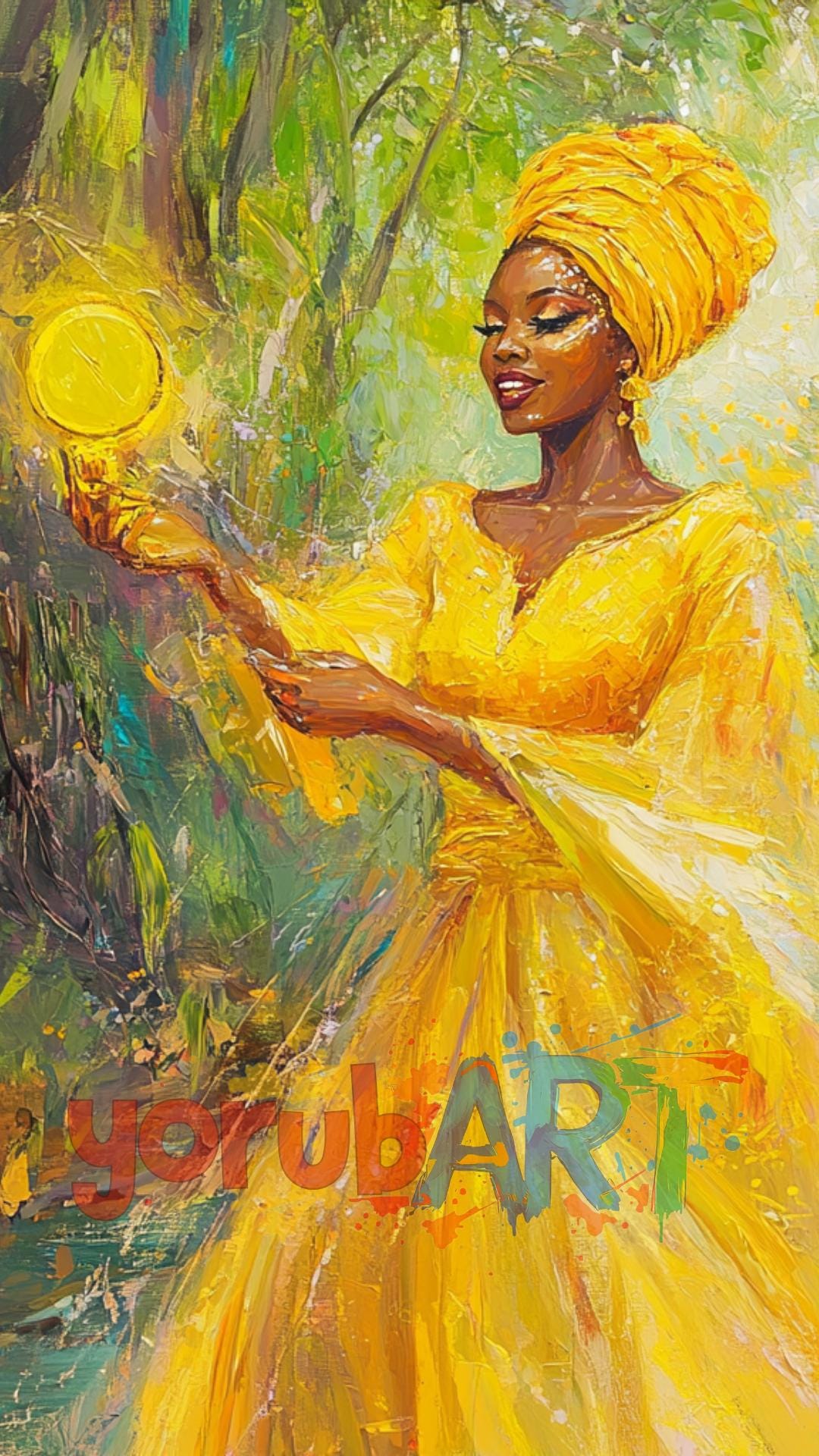 Oshun Mirror Art Print – Yoruba Goddess Digital Download - Etsy
