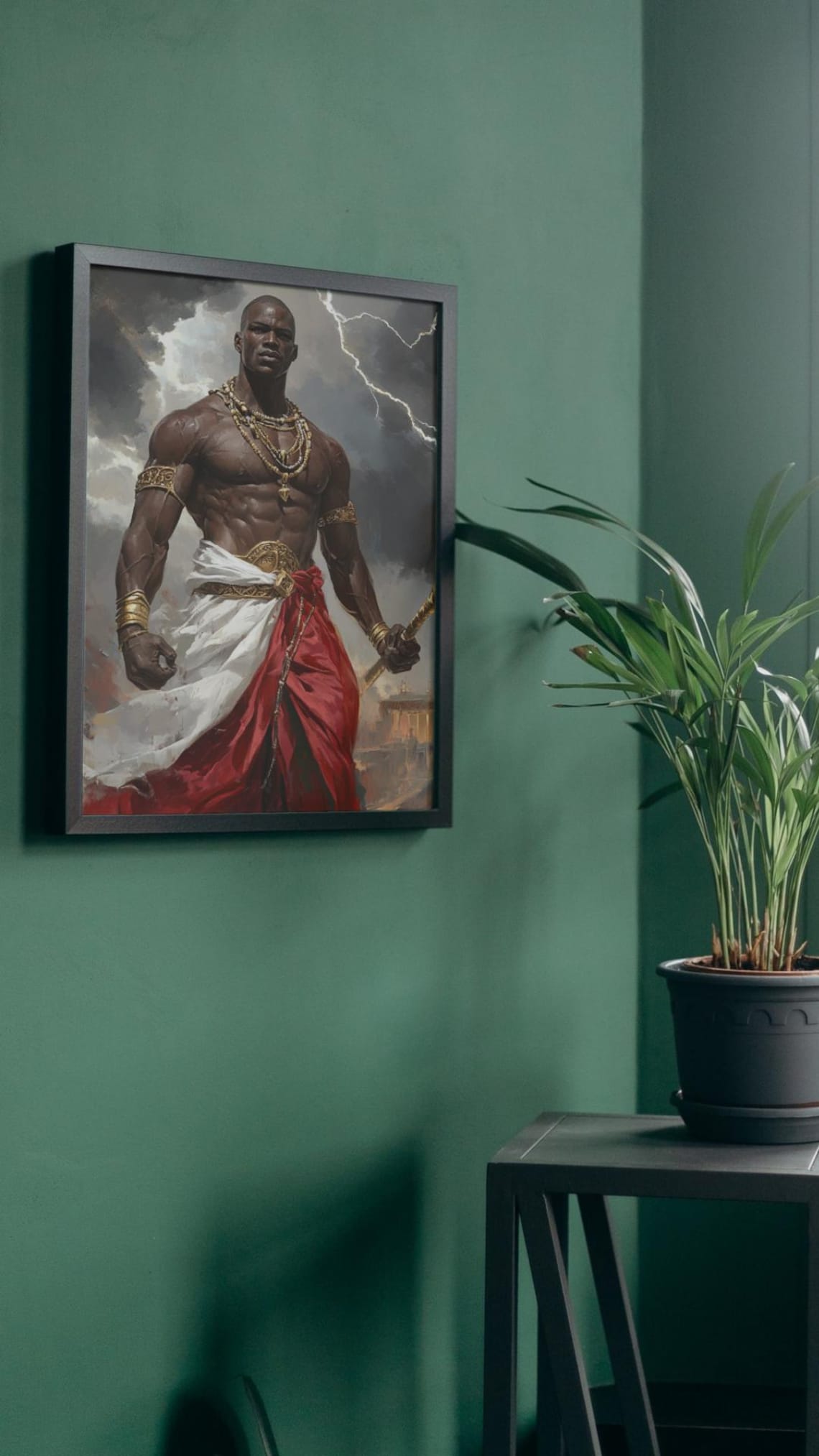 Shango Warrior Orisha Wall Art – Powerful Yoruba Thunder God Printable ...