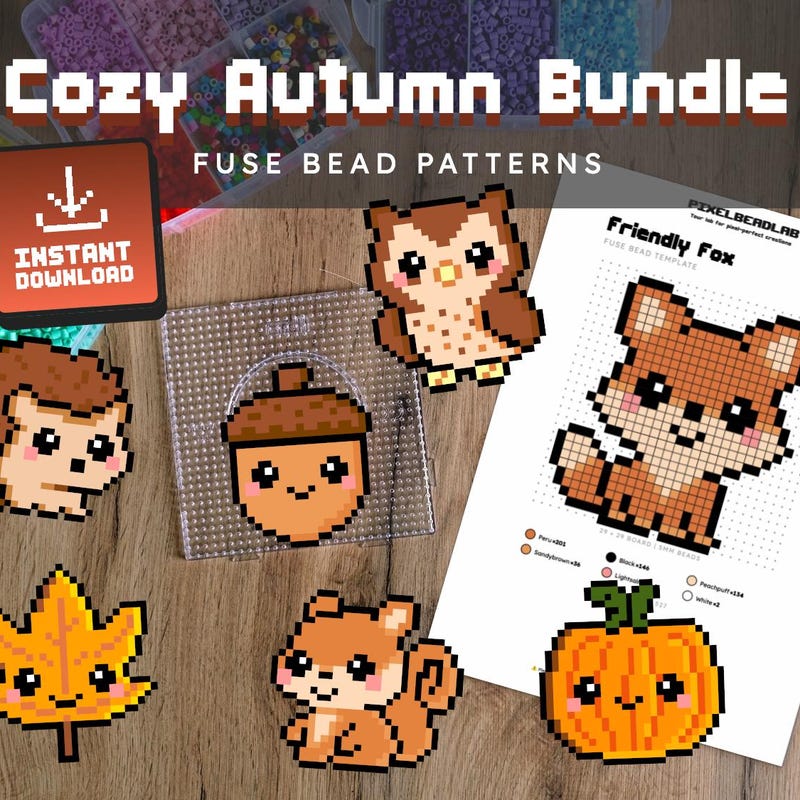 Fall Fuse Beads - Etsy UK