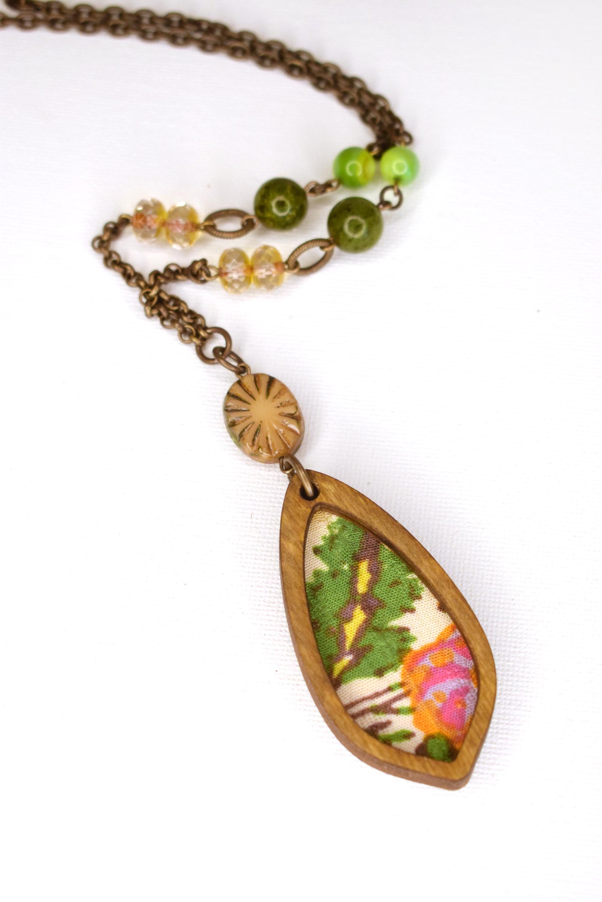 Handmade Baltic Birch Wood Pendant Necklace – Eco-friendly, Nature ...