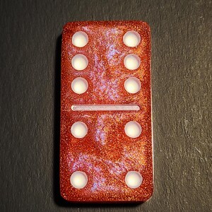 Red Translucent Resin Domino Set: Handmade Sparkly Mica Game - Etsy