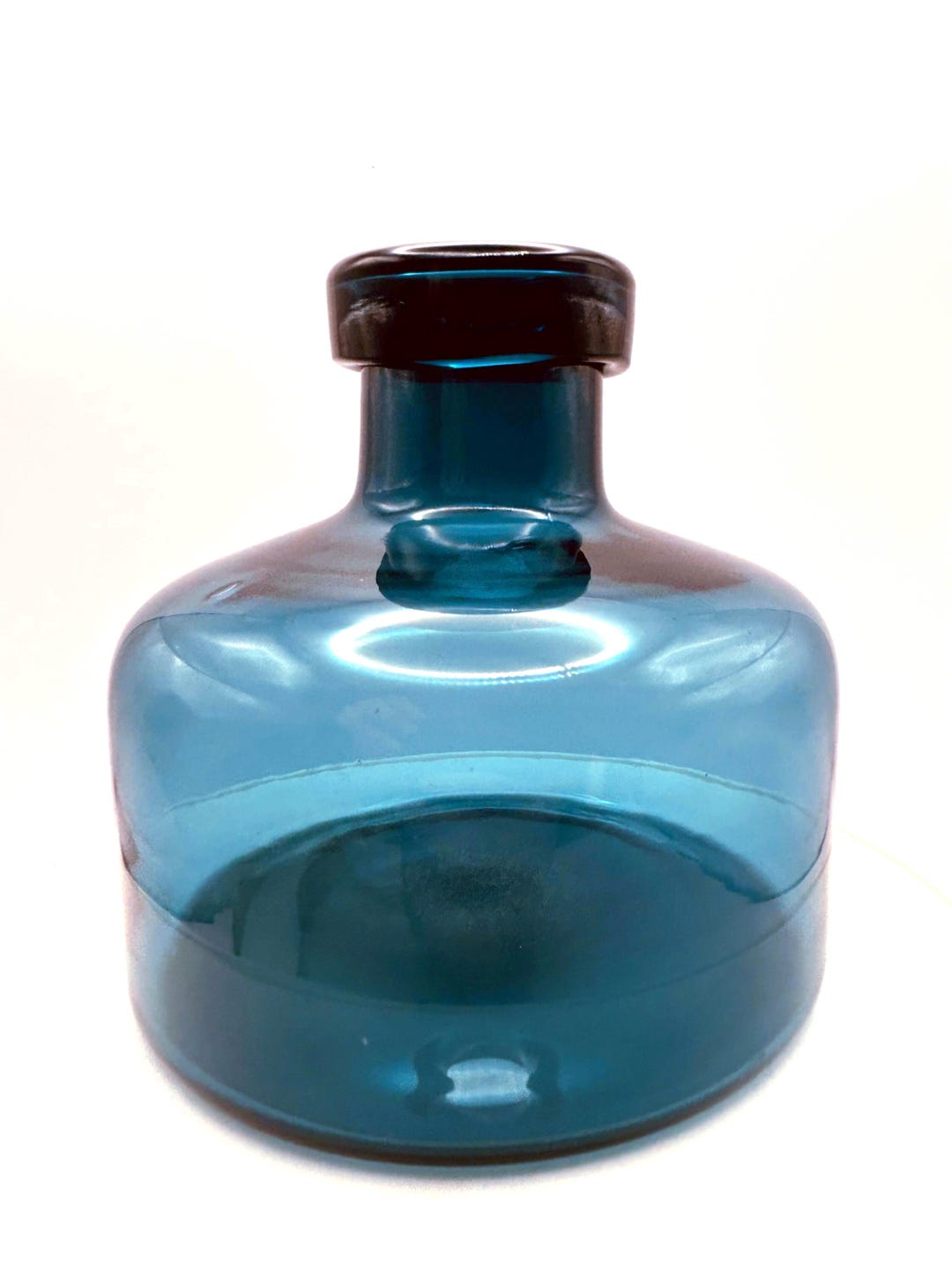 Holmegaard Carnaby Bud Vase by Michael Bang | Rare Sea Blue / Teal ...