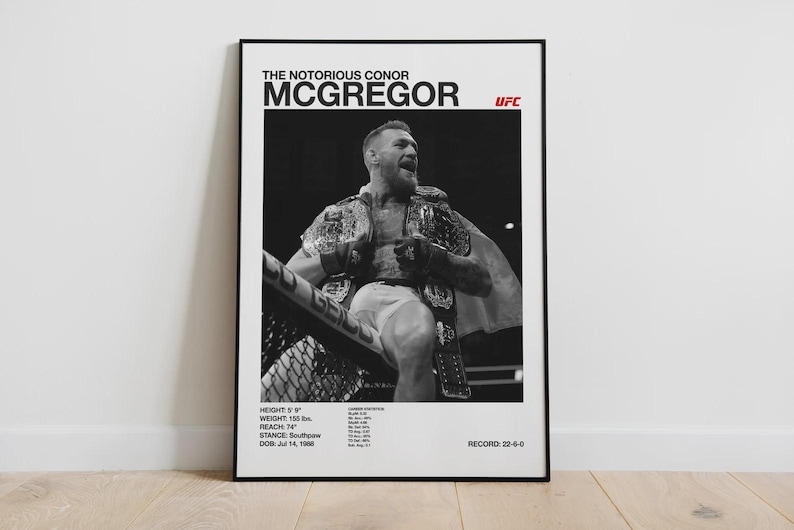 Conor Mcgregor Poster UFC Wall Art MMA - Etsy