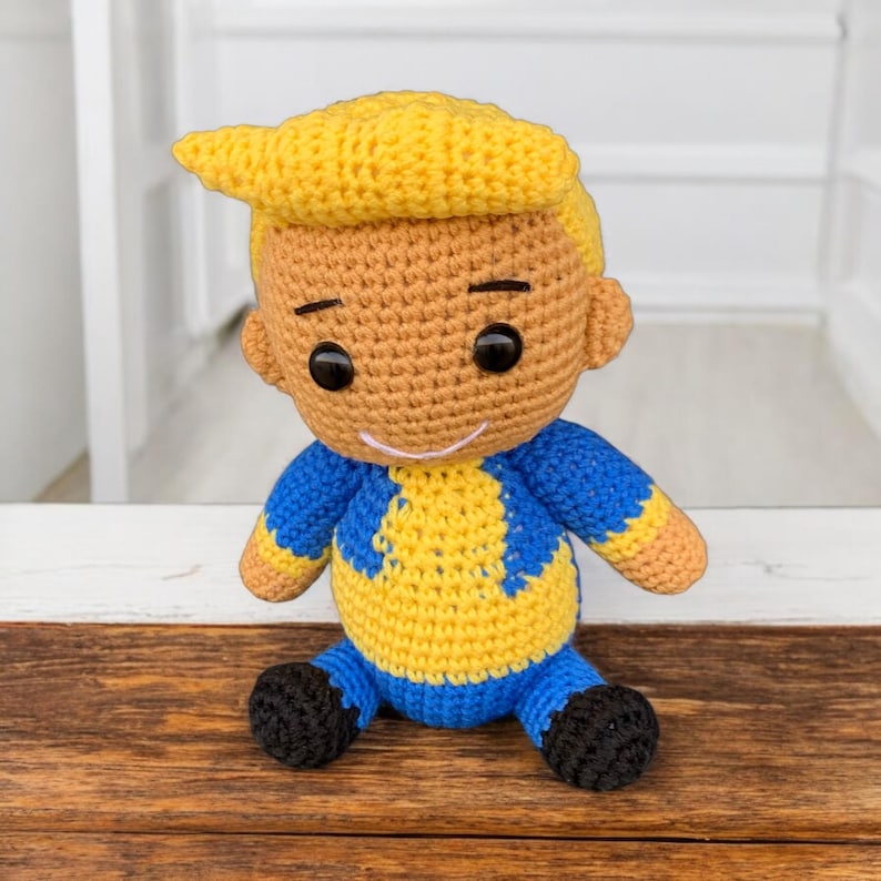 Vault Boy Crochet Pattern, Fallout Amigurumi Doll PDF, Game-inspired ...