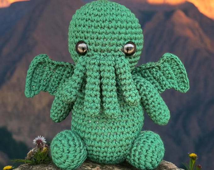 Crochet Pattern for Cthulhu, Sitting Kawaii Cthulhu, MTP Designs ...