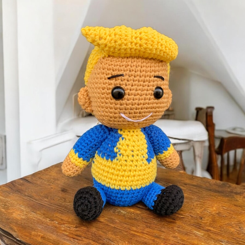Vault Boy Crochet Pattern, Fallout Amigurumi Doll PDF, Game-inspired ...