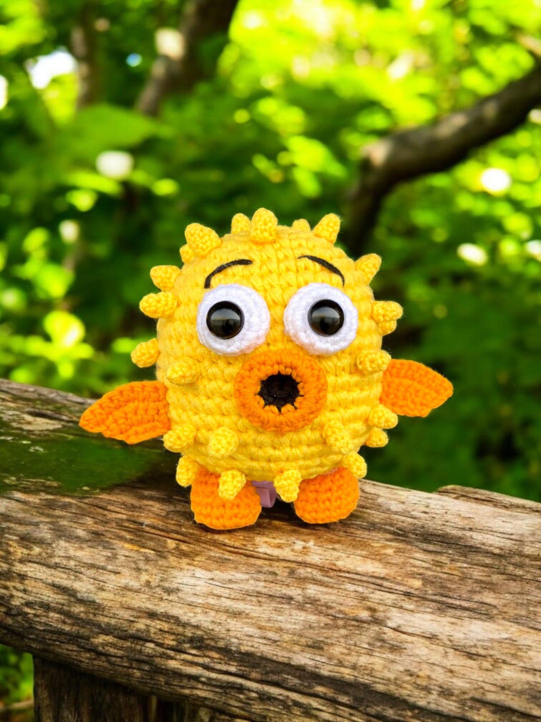 Cute Blowfish Amigurumi Crochet Pattern – Yellow Puffy Fish Inspired by Openbsd Mascot - Etsy