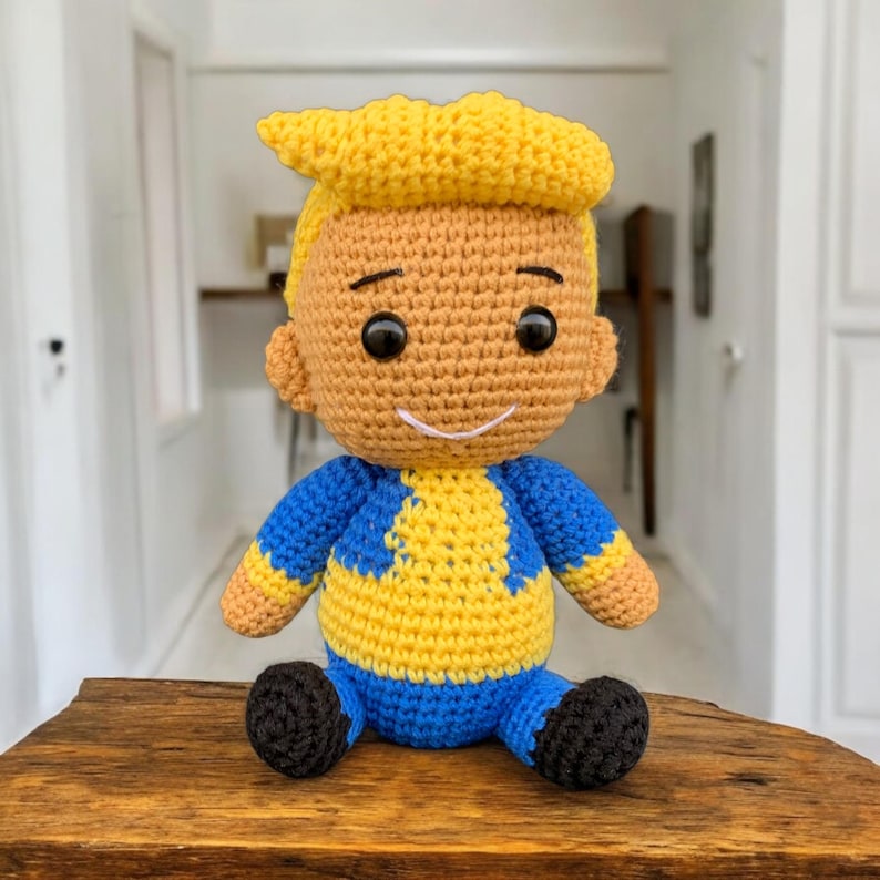 Vault Boy Crochet Pattern, Fallout Amigurumi Doll PDF, Game-inspired ...