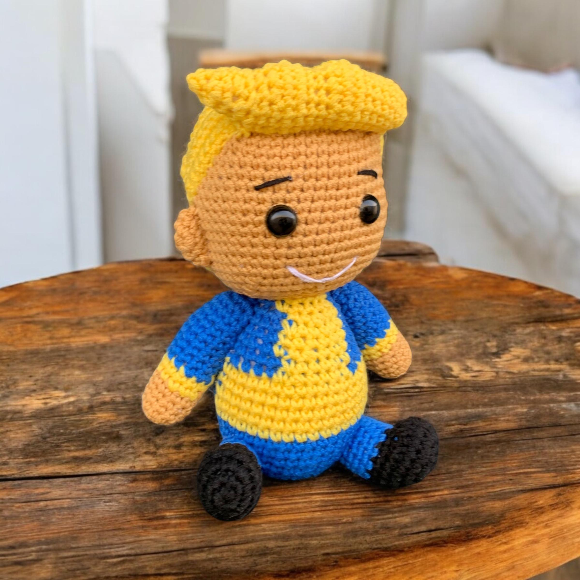 Vault Boy Crochet Pattern, Fallout Amigurumi Doll PDF, Game-inspired ...