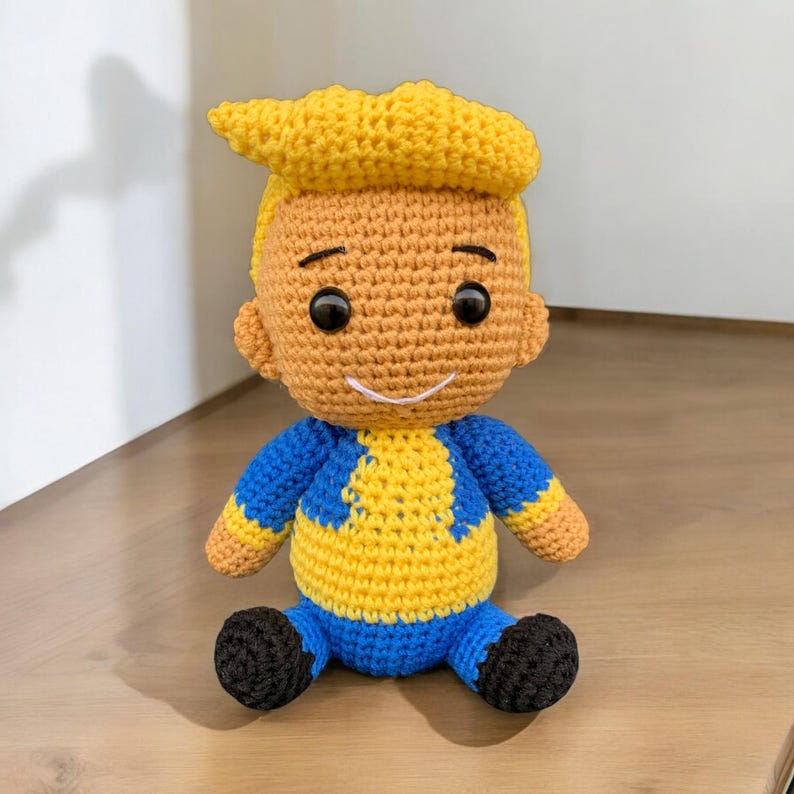 Vault Boy Crochet Pattern, Fallout Amigurumi Doll PDF, Game-inspired ...
