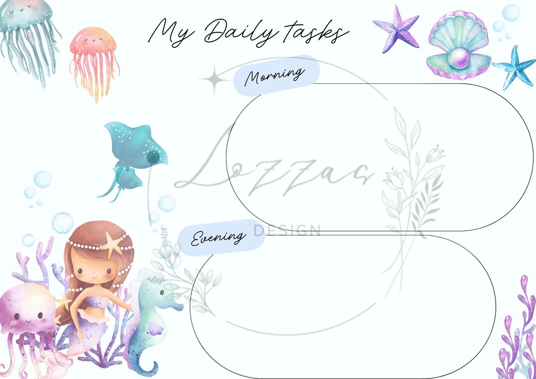 Kids Daily Planner - Under the Sea - Etsy