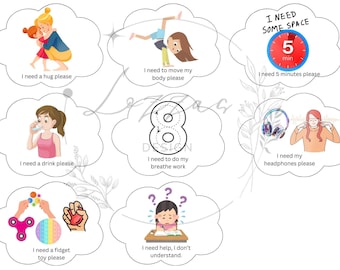 Feelings Visual Aids - A4 Printable Communication, Cue Cards - Etsy Canada