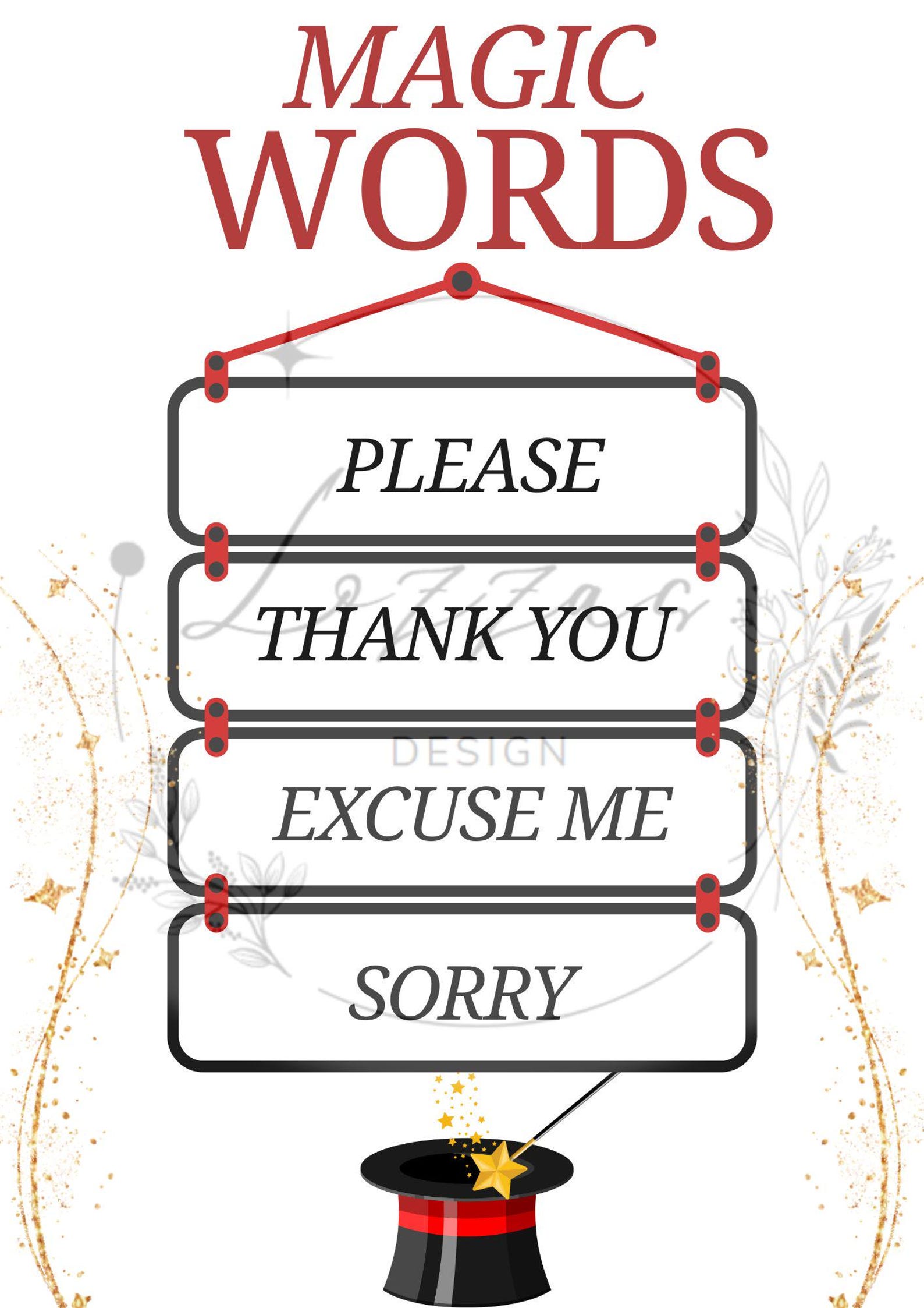 Manners, Classroom Manners, School, Teachers, Magic Words - Etsy
