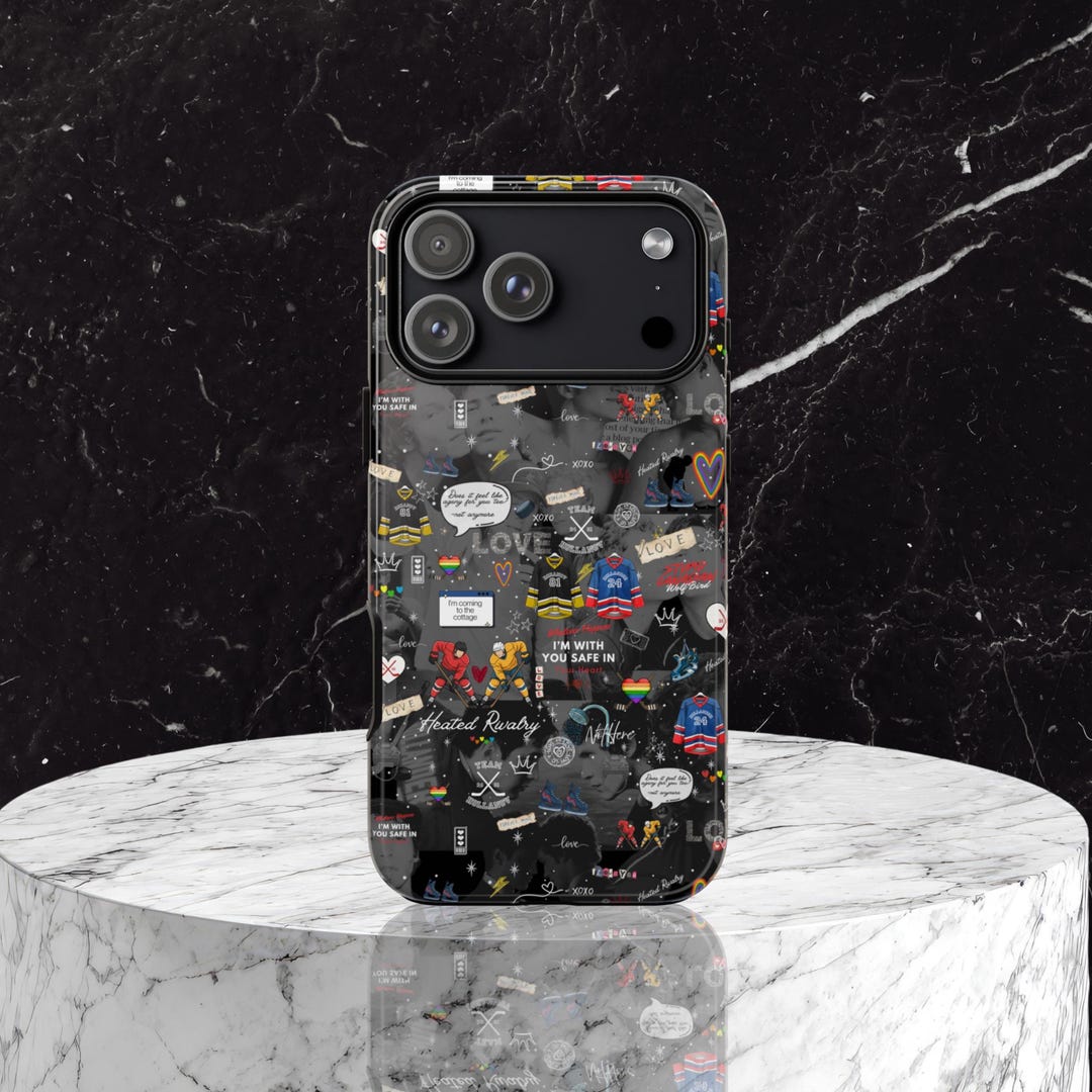 Heated Rivalry Dark Collage Phone Case, Hockey Romance Fan Merch Gift ...