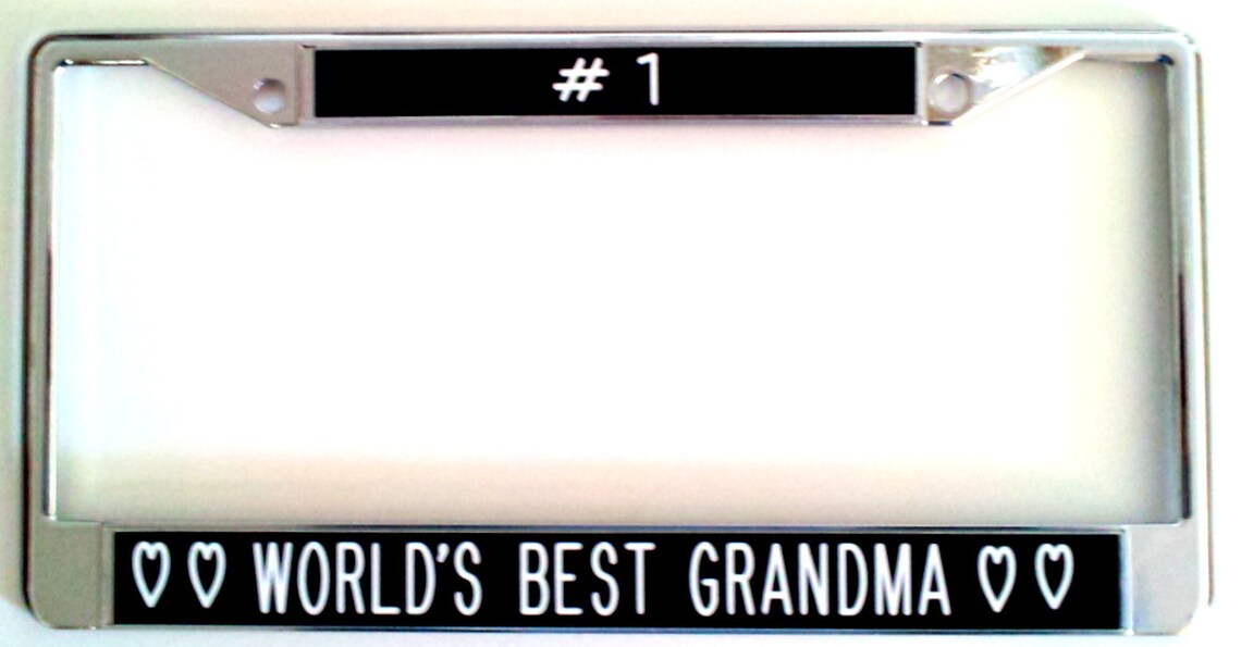 Grandma Gift #1 World's Best Grandma - License Plate Frame - Etsy