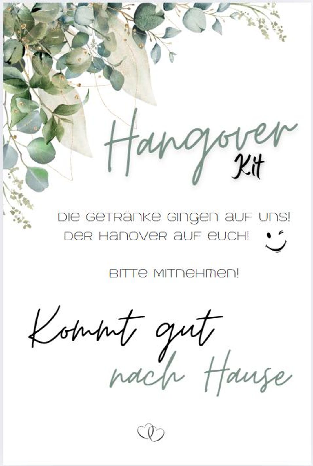 Bundle Hangover Kit / Sign and Insert Message - Etsy