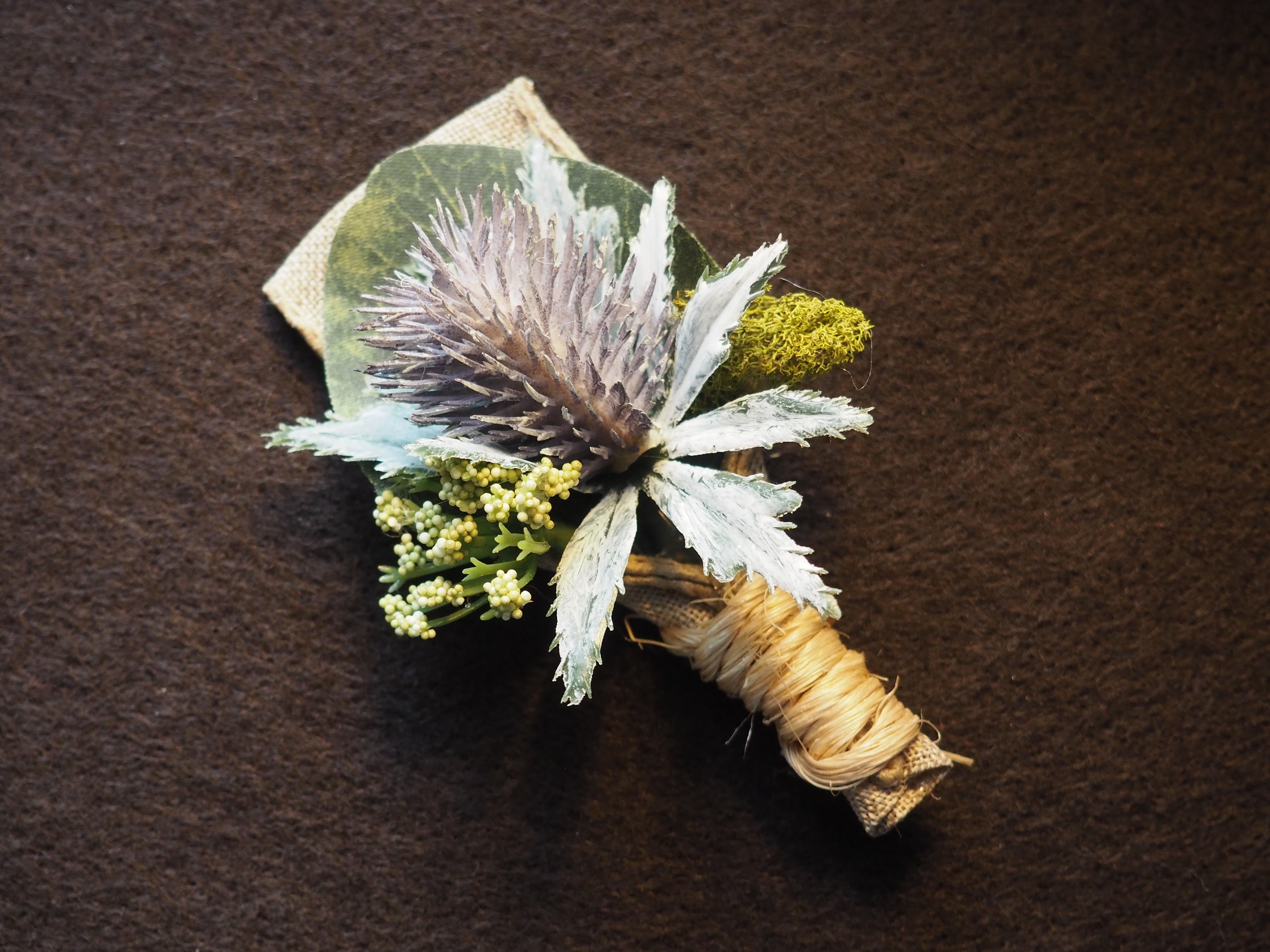 Scottish Thistle Boutonniere ,buttonhole, Rustic Wedding / Highland ...