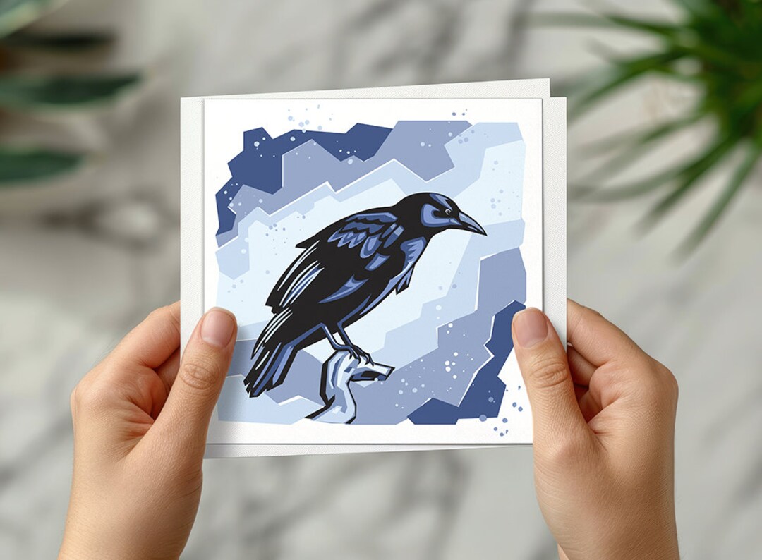 Purple Raven - Greeting Card | Digital Instant Download | Printable - Etsy