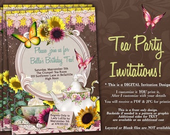 Sunflower Tea Party - Etsy