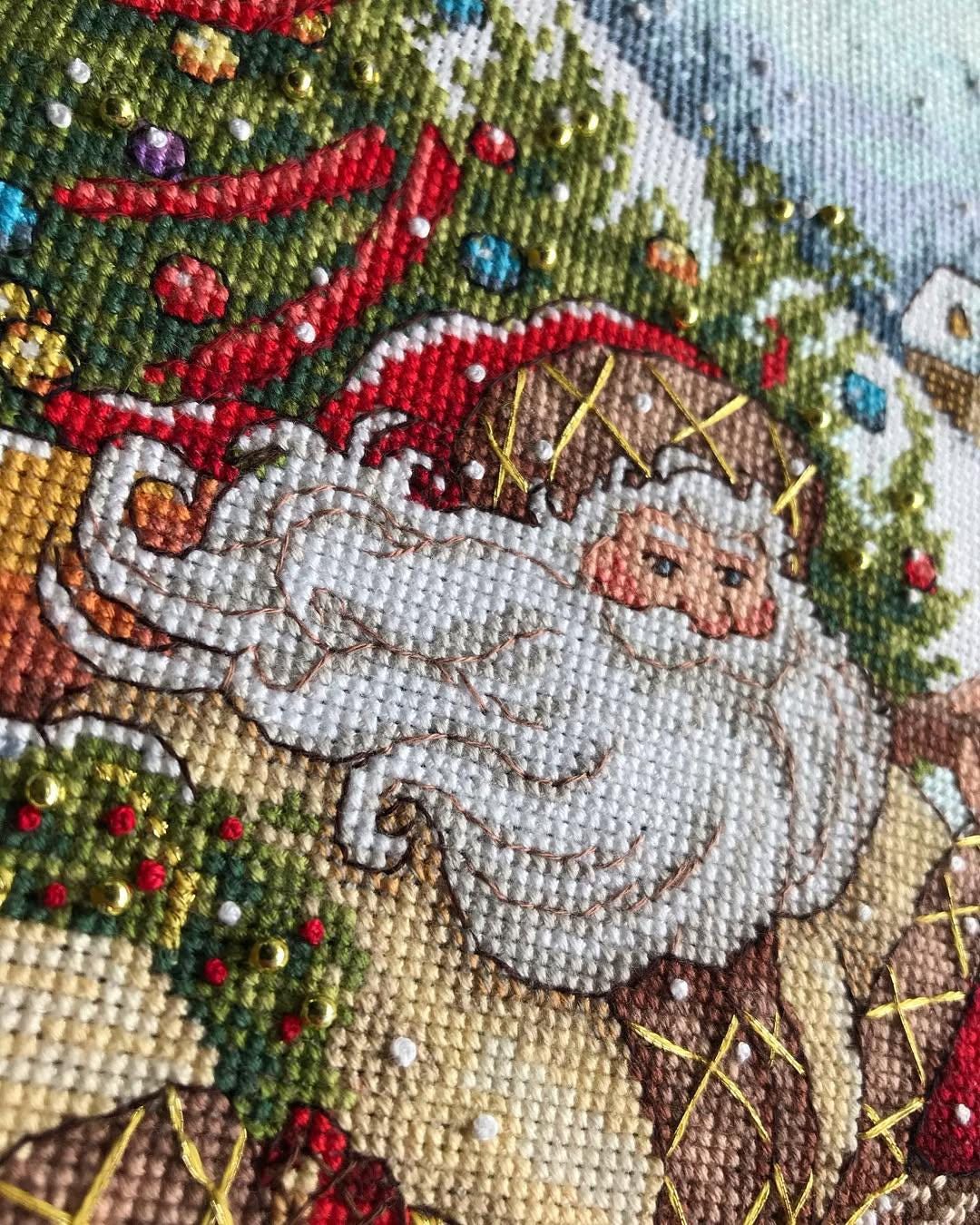 Santa Journey Stocking, Cross Stitch Pattern PDF + SAGA, Christmas ...
