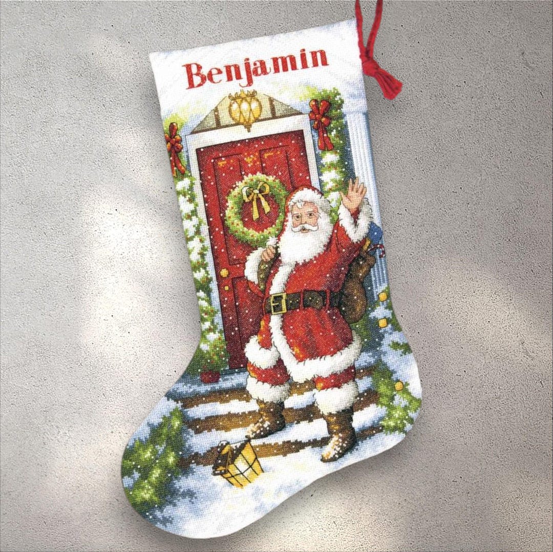Cross Stitch Pattern Welcome Santa Stocking, PDF + XSD SAGA, Christmas ...