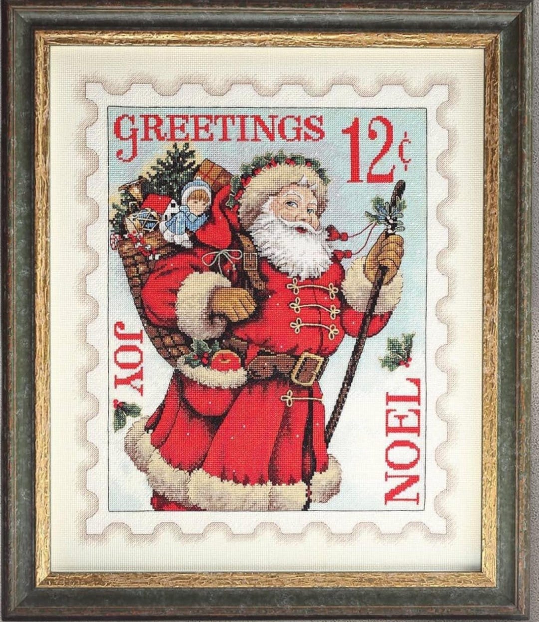Cross Stitch Pattern Santa Stamp, PDF + Xsd SAGA, Christmas Ornaments ...