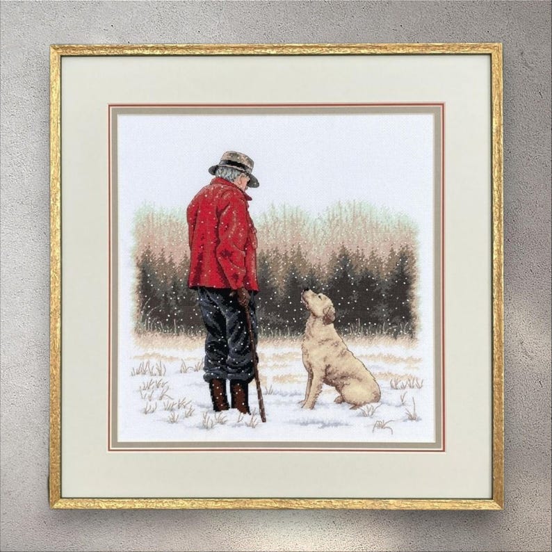 Cross Stitch Pattern Man's Best Friend, PDF + XSD Saga, Man and Dog ...