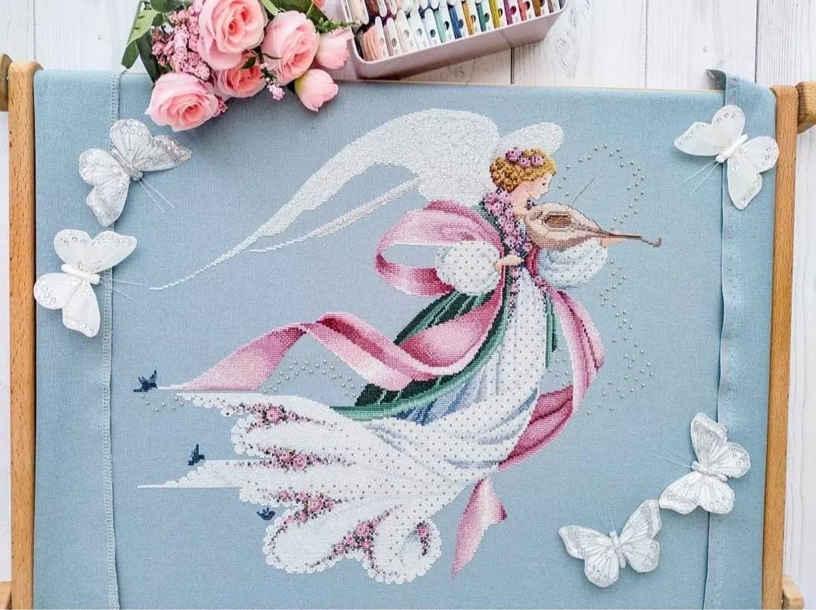 Digital Cross Stitch Pattern Angel of Spring, PDF + SAGA, Cross Stitch ...