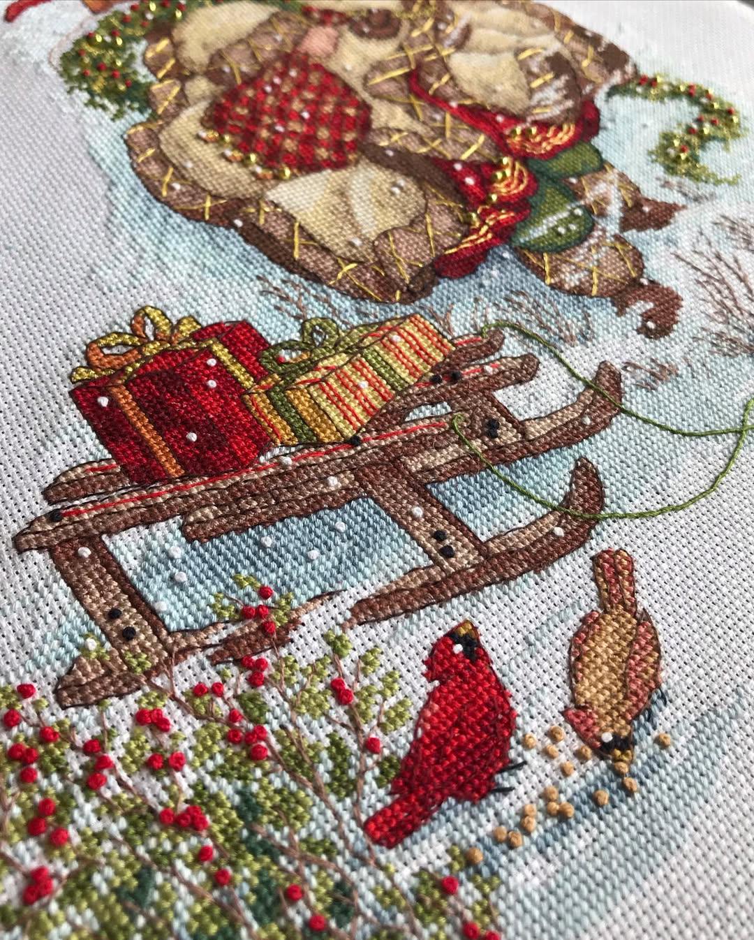 Santa Journey Stocking, Cross Stitch Pattern PDF + SAGA, Christmas ...