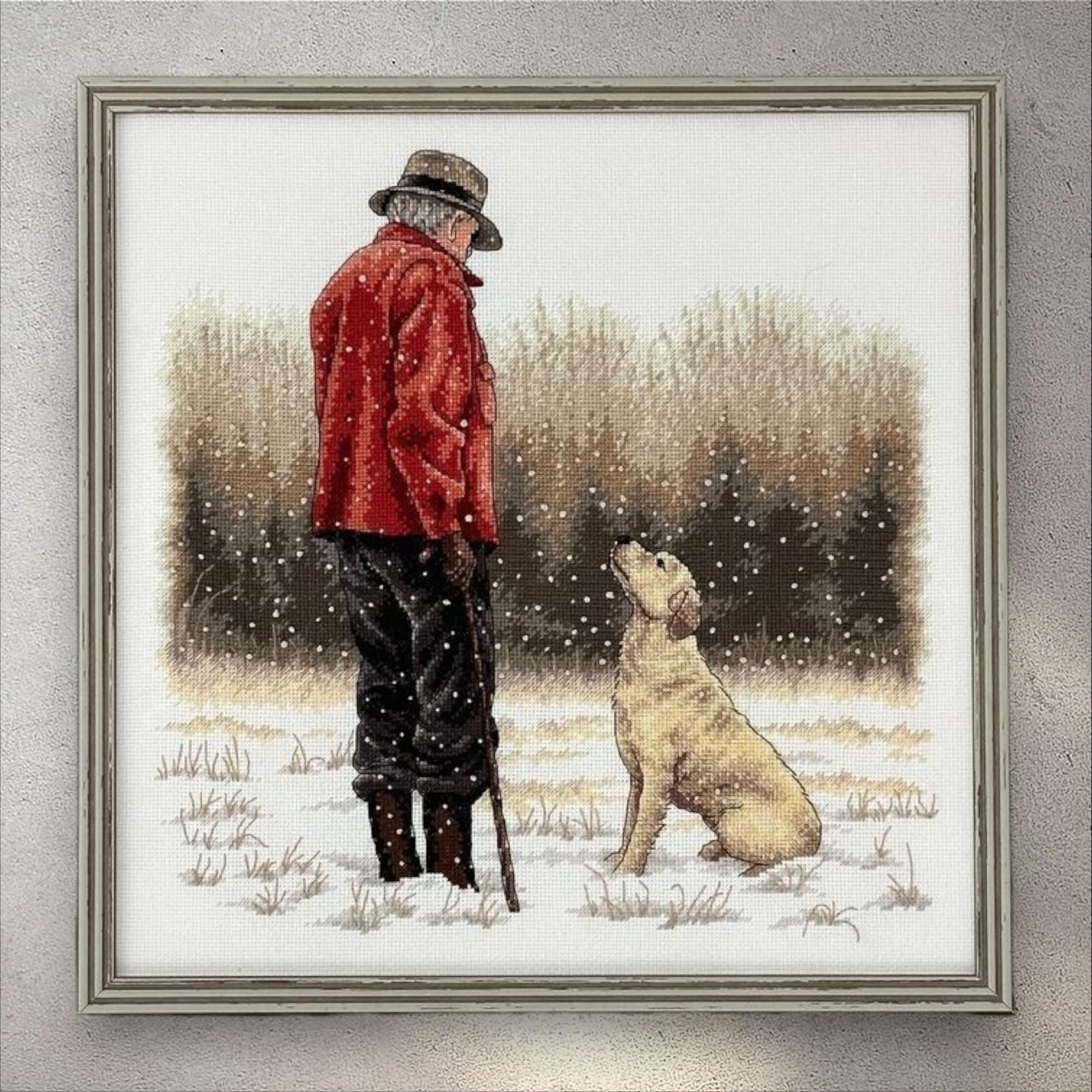 Cross Stitch Pattern Man's Best Friend, PDF + XSD Saga, Man and Dog ...
