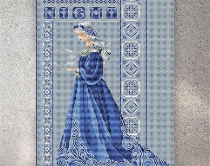 PDF + SAGA Digital Cross Stitch Pattern Lady Winter Alternative Version ...