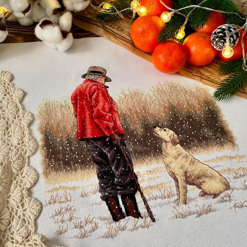 Cross Stitch Pattern Man's Best Friend, PDF + XSD Saga, Man and Dog ...
