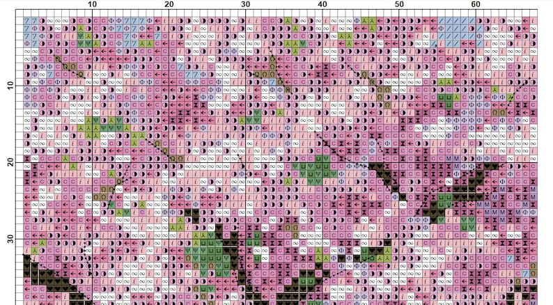 Digital Cross Stitch Pattern Japanese Garden, PDF+XSD SAGA, Cherry ...