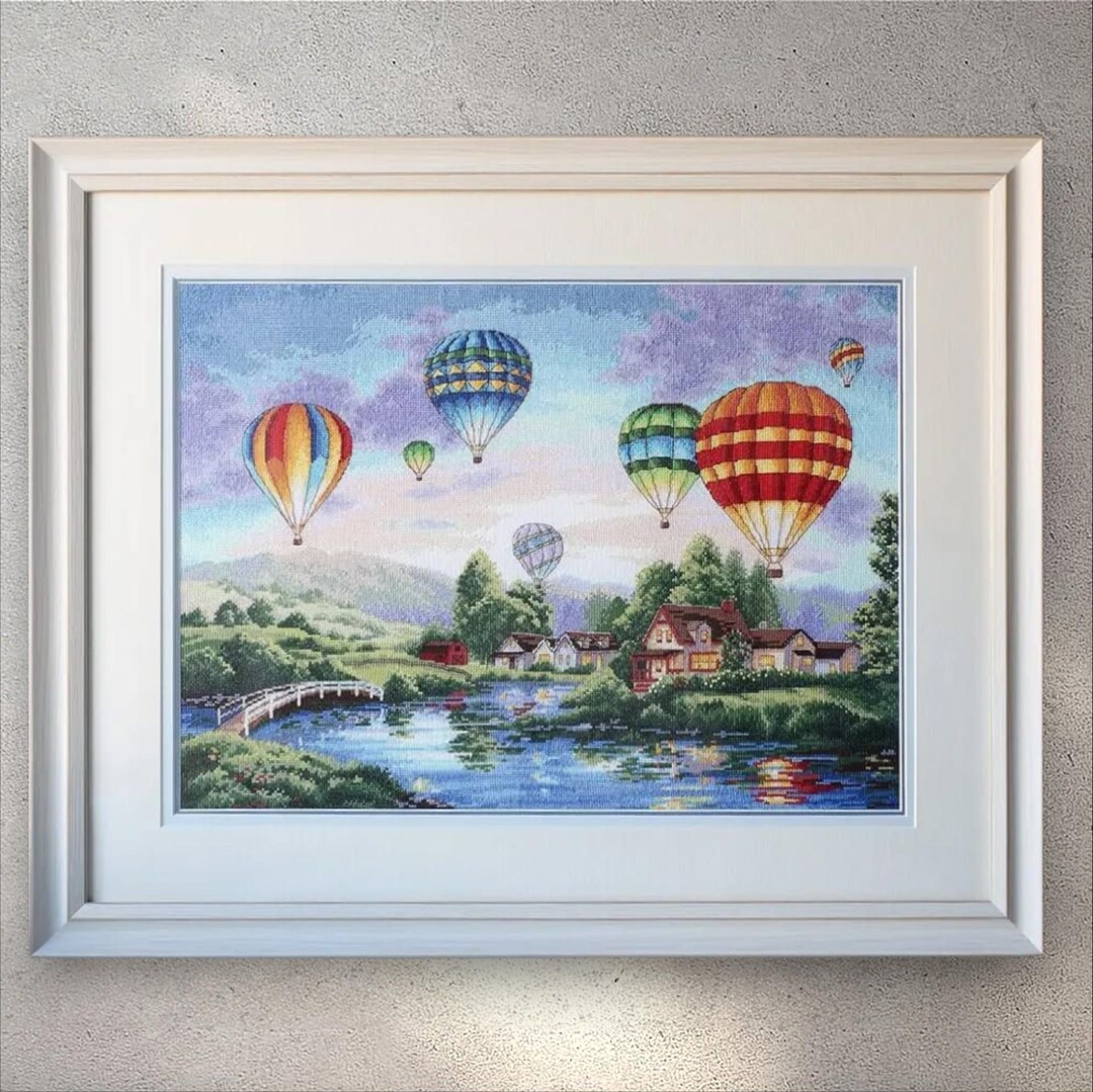 Digital Cross Stitch Pattern Balloons, PDF +XSD SAGA, Summer Landscape ...